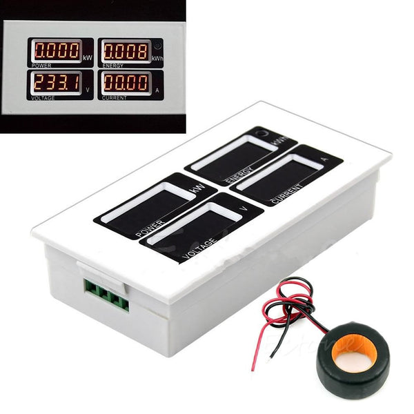 Digital 100A AC 110V 220V watt power meter volt amp Ammeter Voltmeter ...