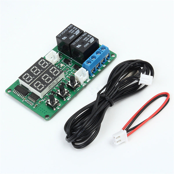 12V Digital Thermometer Temperature Controller Dual Relay Alarm Air Re ...