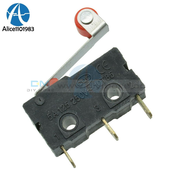 10Pcs Open Close Limit Switch KW12 3 Micro Roller Lever Arm Normally M ...