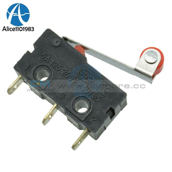 10Pcs Open Close Limit Switch KW12 3 Micro Roller Lever Arm Normally M ...